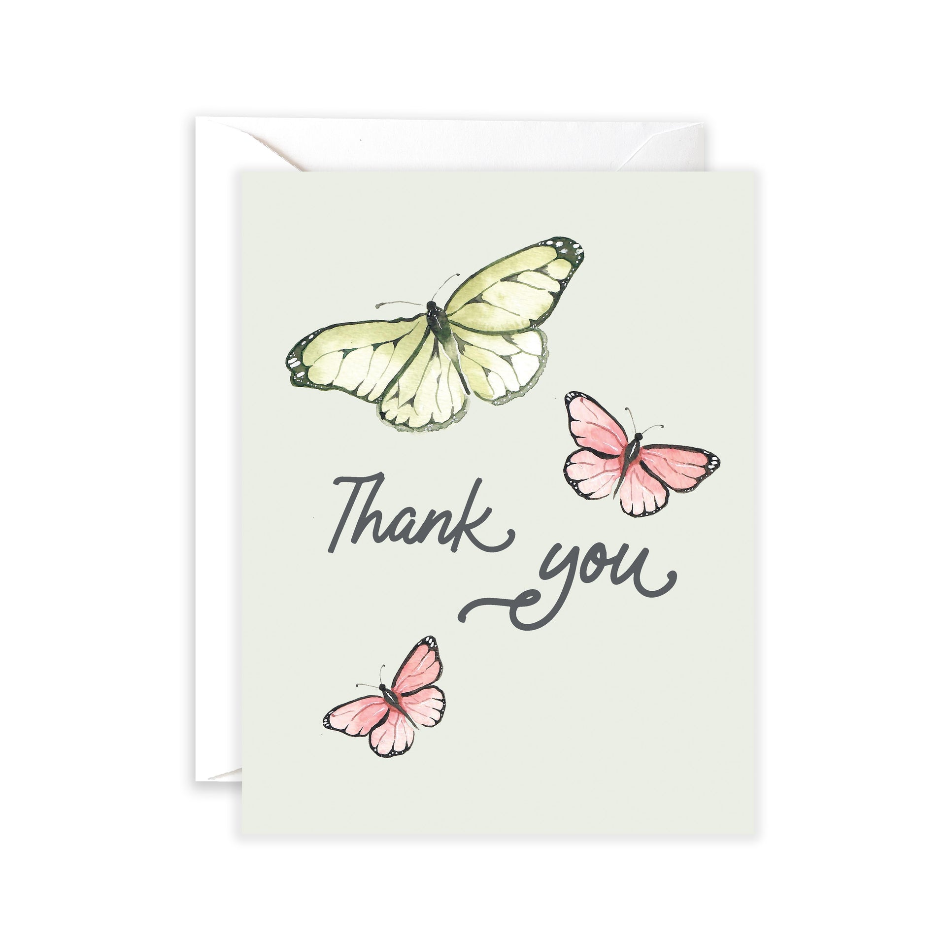 Butterfly Thank You Templates Blue Butterflies Thank You Card